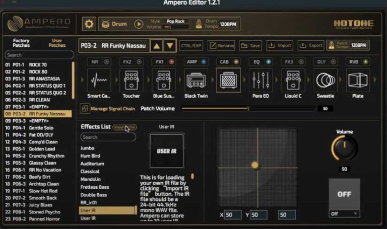 Use Impulse Response files with Hotone effects processors